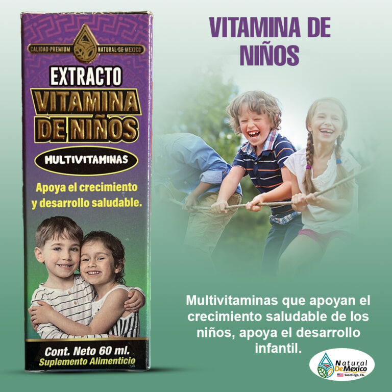 Vitamina para Niños Extracto 60 ml. Suplemento Alimenticio Líquido ...